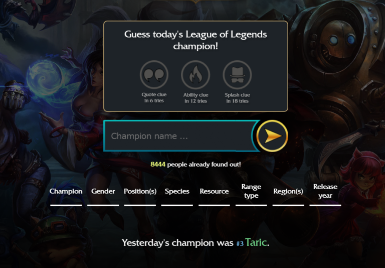 【LoL】WordleのLoL版ゲームが遊べるサイト「loldle.net」を作ってみた | LoL忍者