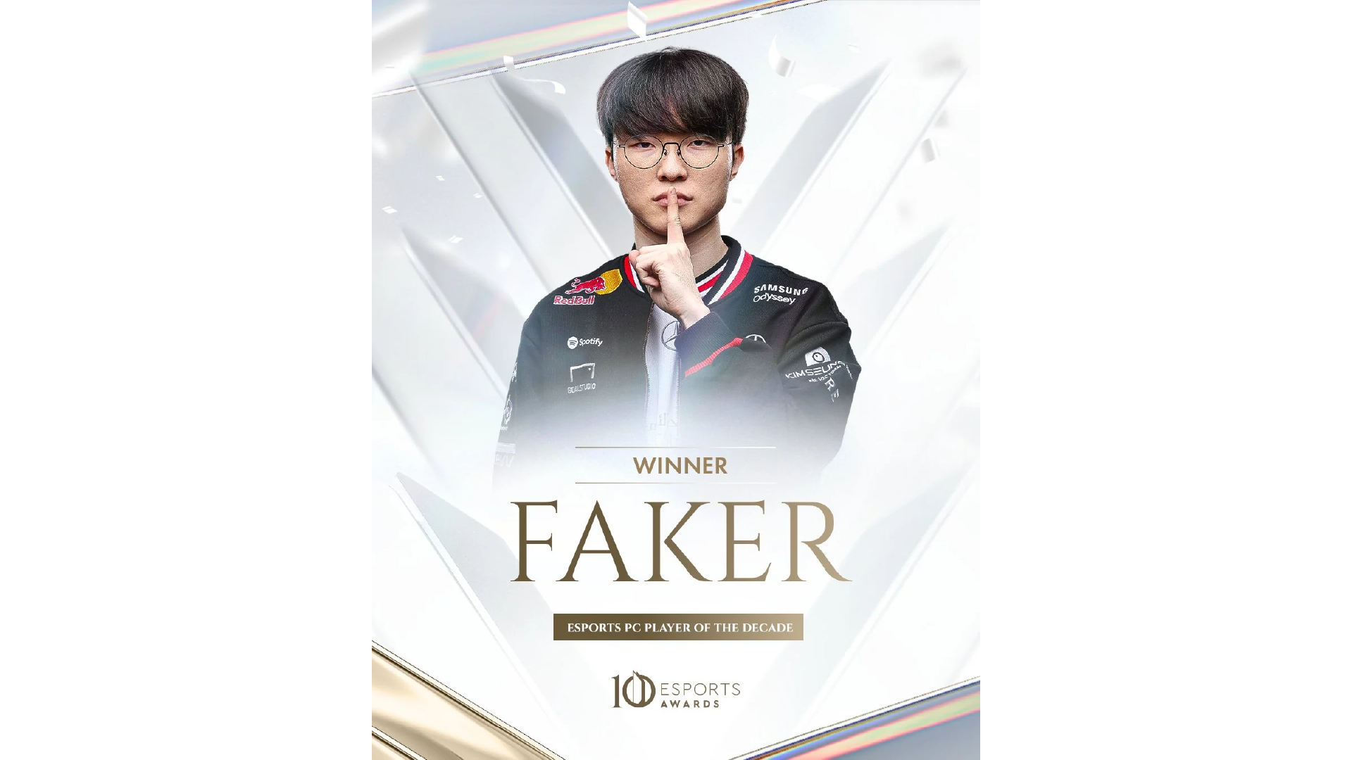 【LoL】Fakerがこの10年の頂点に。Esports AwardsでPC Esports Player of the Decade受賞 | LoL忍者