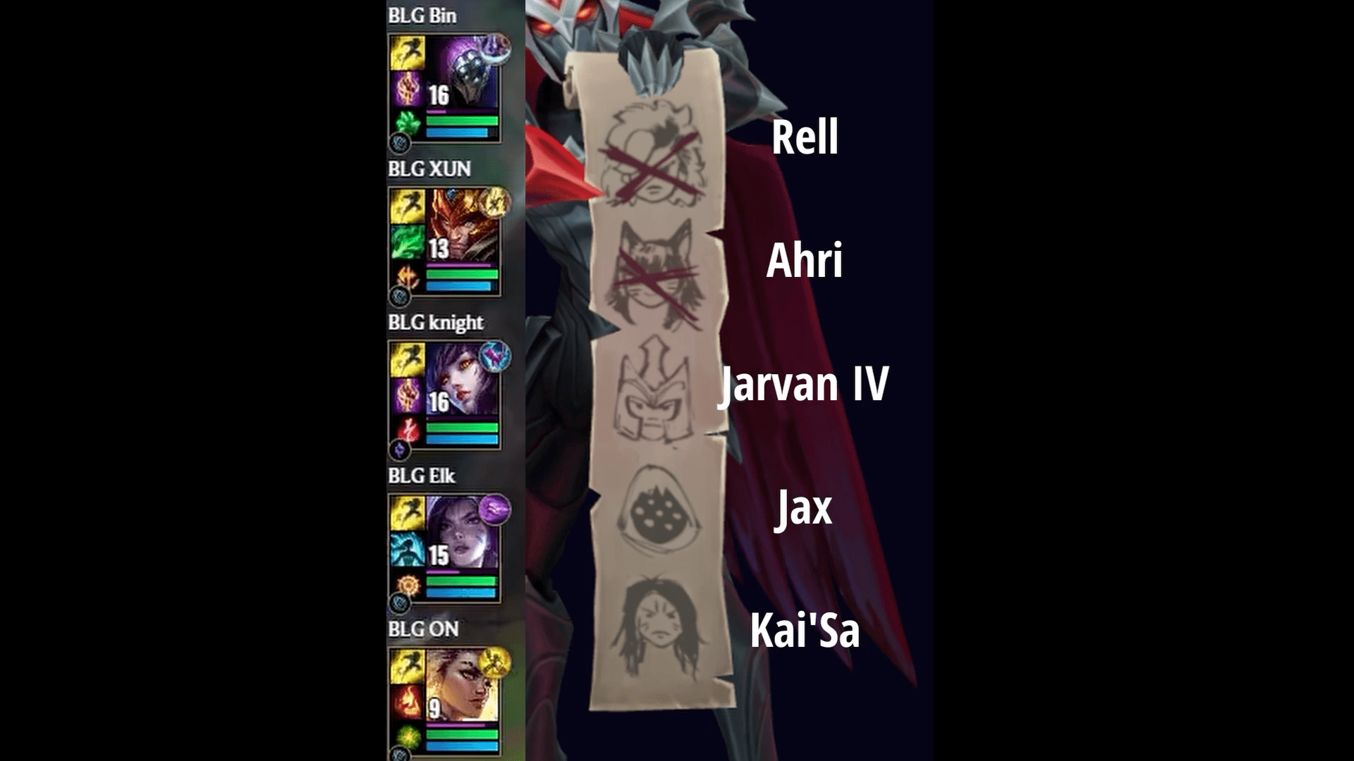 【LoL】T1パイクの挑発アニメーションはWorlds 2024決勝Game5の再現だった。 BLGの使用チャンプがキルリストに並び、その順番 ...