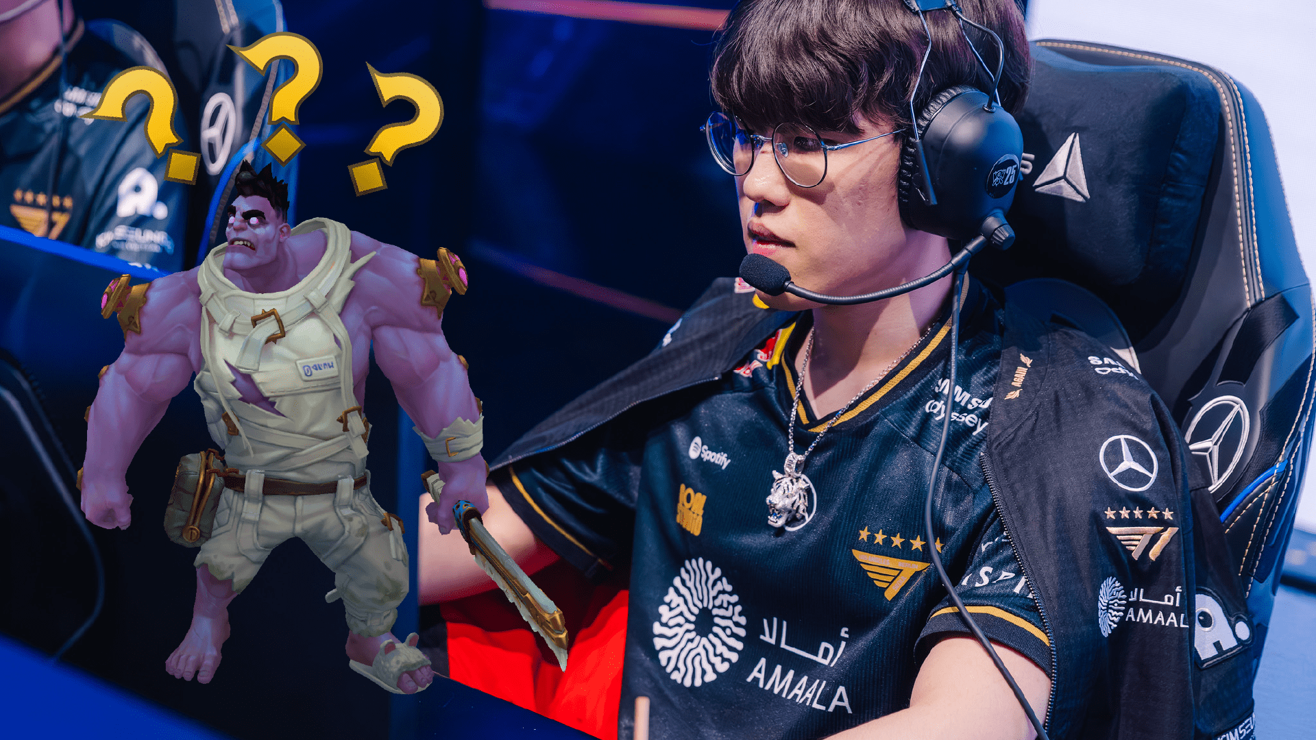 【LoL】T1 OnerはAL戦(準々決勝ゲーム5)でムンドをピックしたが、リワーク後ムンドは初見だったためドラフト中にツールチップを見て使い ...